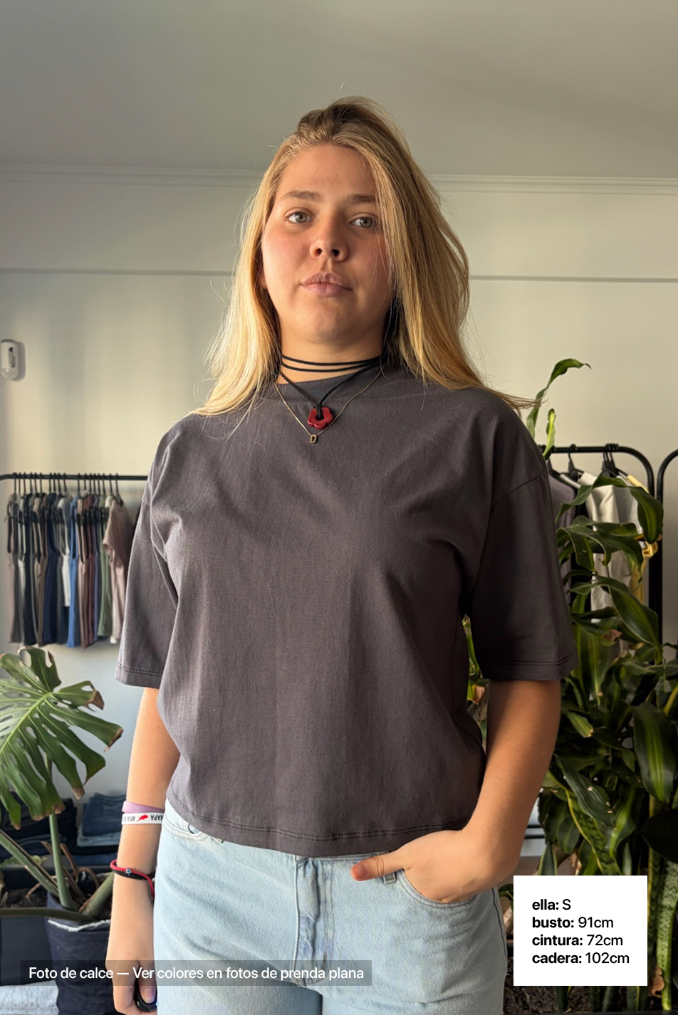 Remera Boxy Cropped Mujer | Deliver